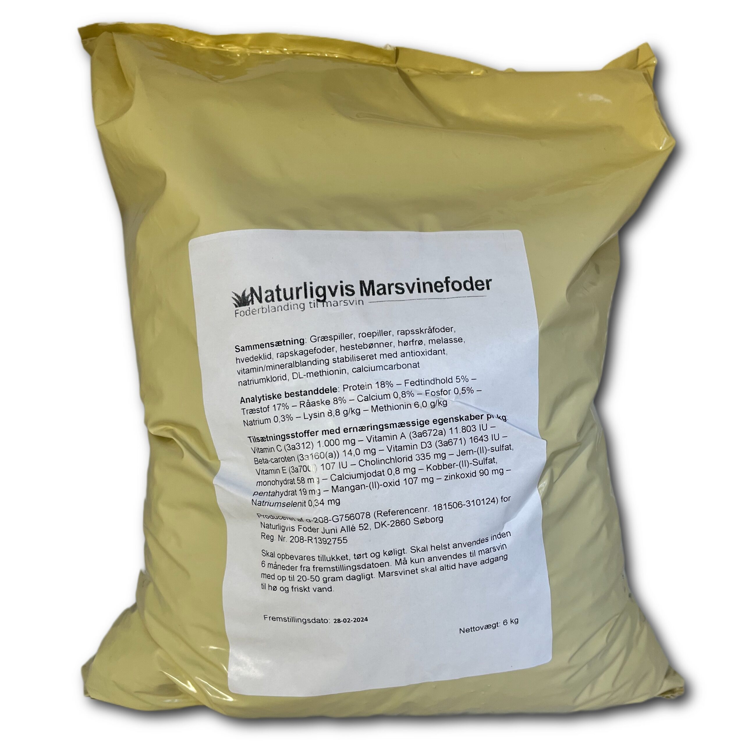 Naturligvis Foder – Dansk produceret foder til marsvin og kaniner